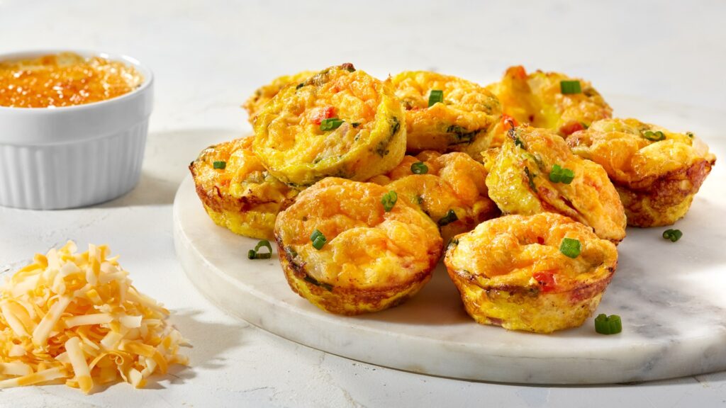 Cheesy Omelette Bites - Milk