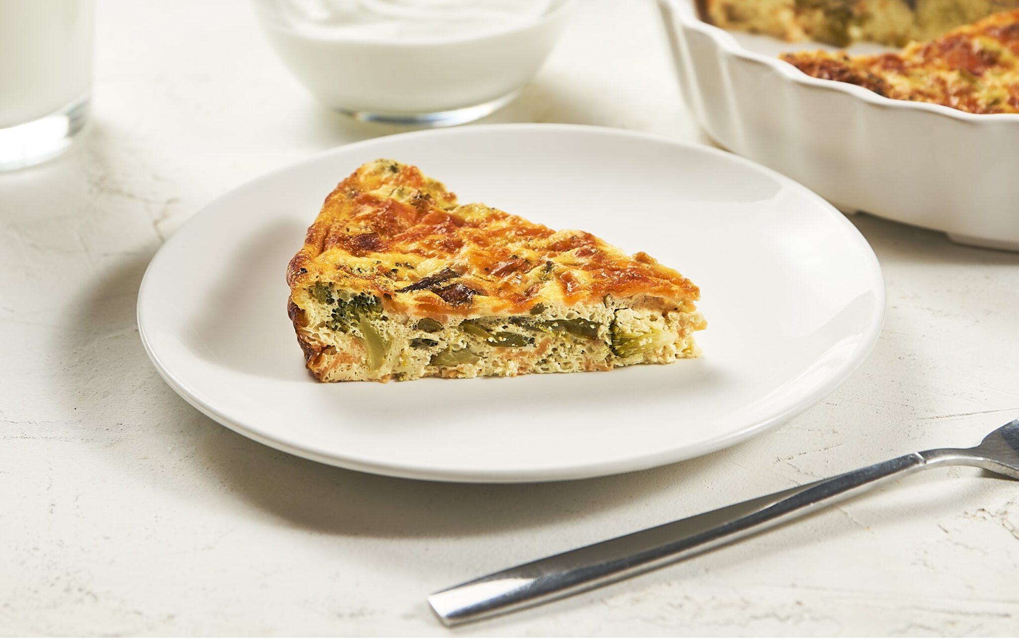 Crustless Creamy Quiche - Milk