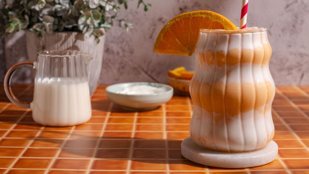 Orange Creamsicle Protein Smoothie - Milk